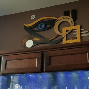 Unique Abstract EYE Wall Sculpture, Contemporary Modern Blue Iris Eye ...