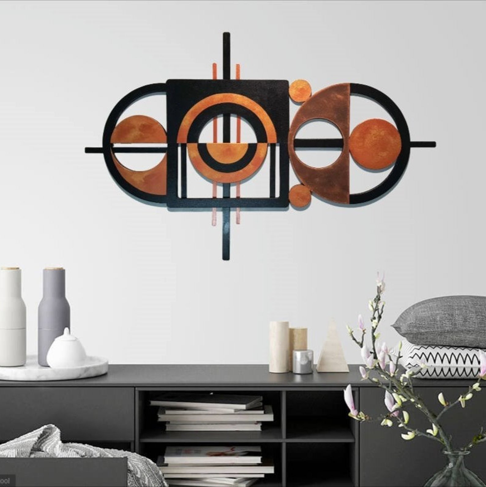 Geometric Wall Sculpture Contemporary Abstract Art Wood - Etsy UK