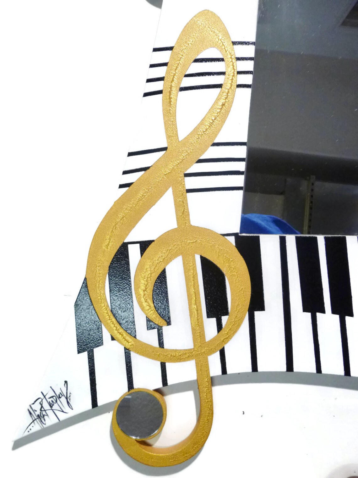 The Art of Music Mirror Wall Art Abstract Music Mirror Piano - Etsy