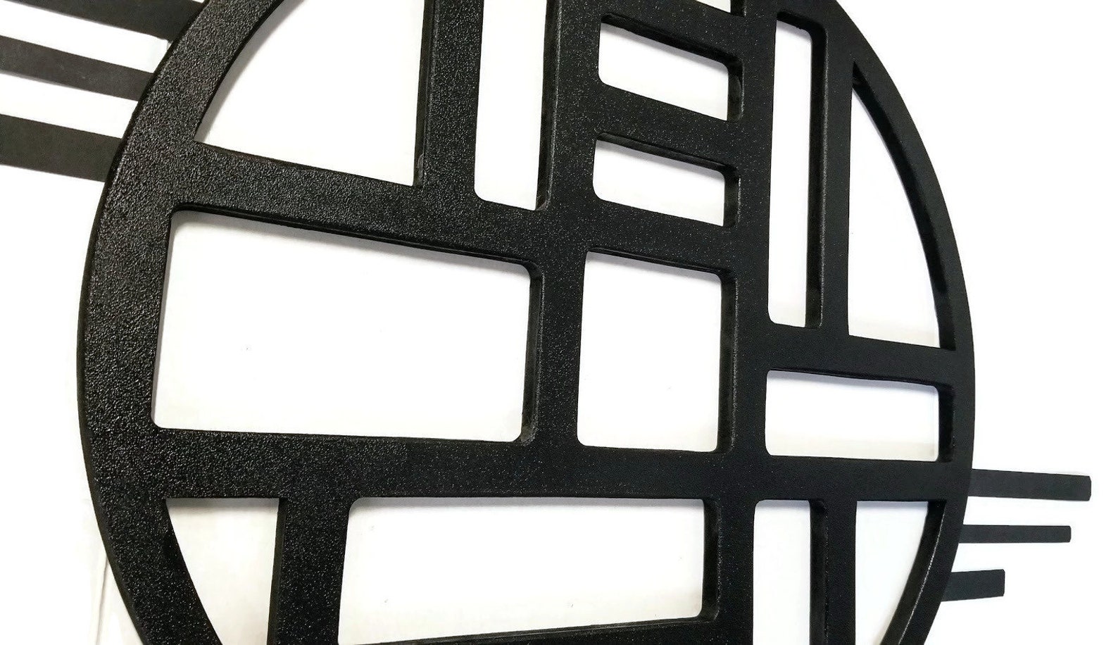 Contemporary Black Circle Negative Space Wall Art Open - Etsy