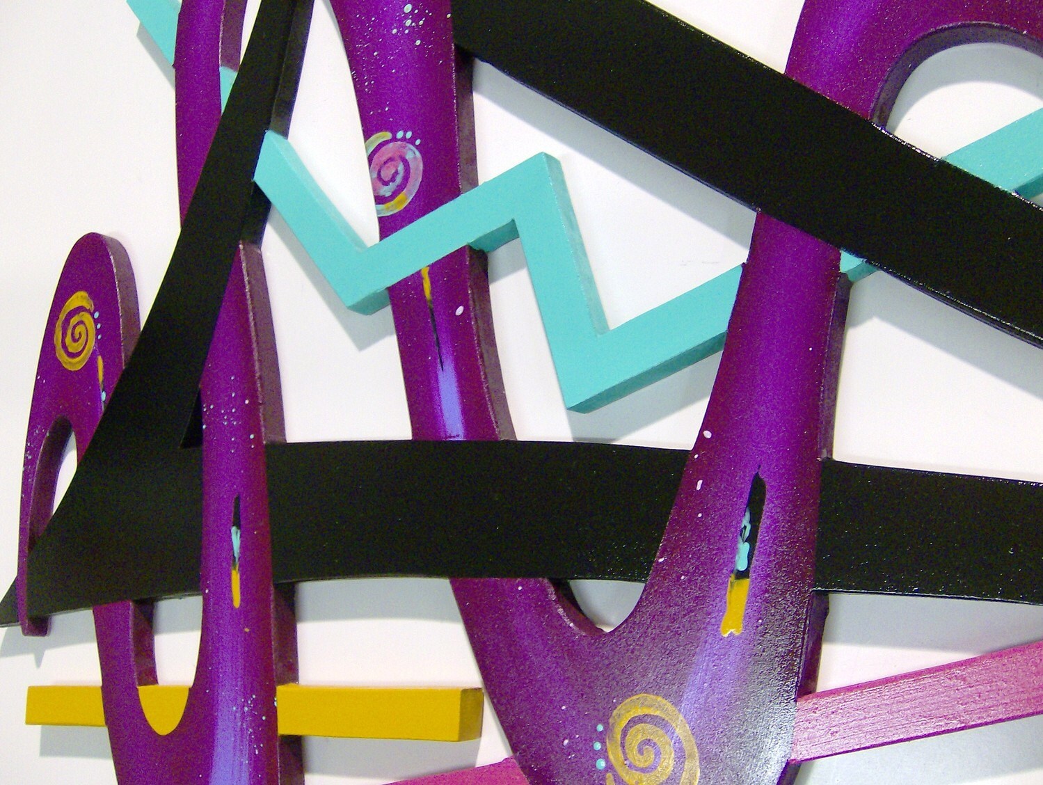 Funky Purple Wall Sculpture Purple Abstract Wall Hanging | Etsy