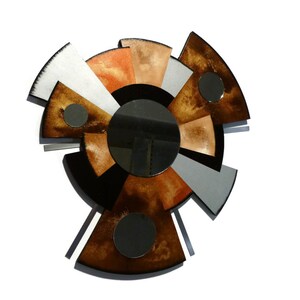 ZEN Mirror, Mirror Sculpture, Wood and Metal Wall Decor, Unique Mirror ...