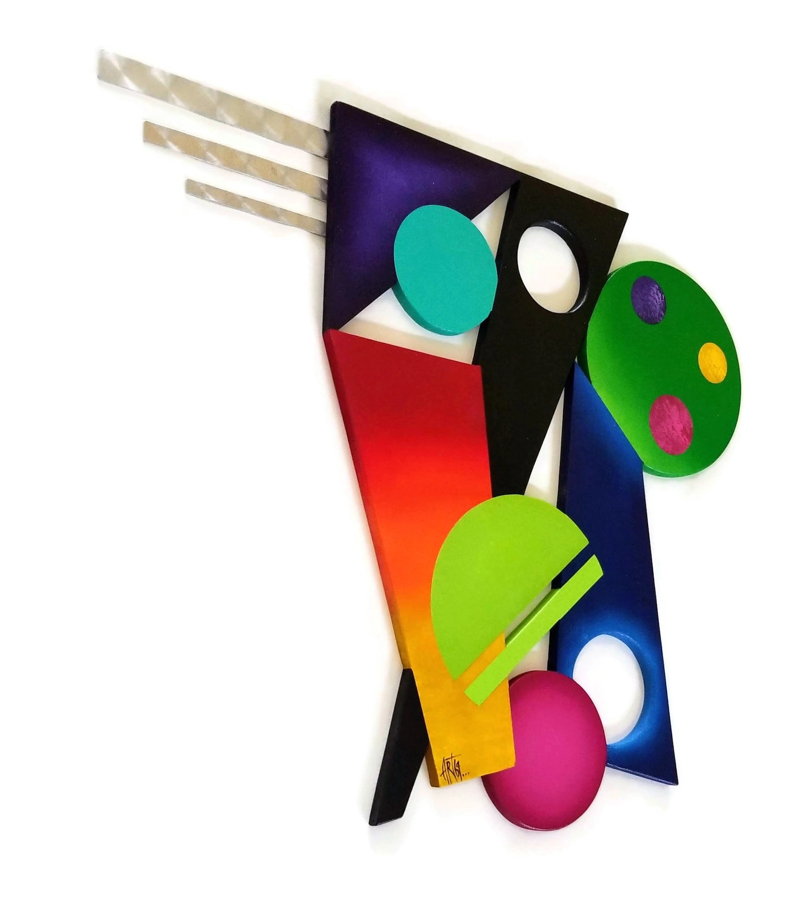 Contemporary Modern Colorful Geometric Abstract Sculpture - Etsy