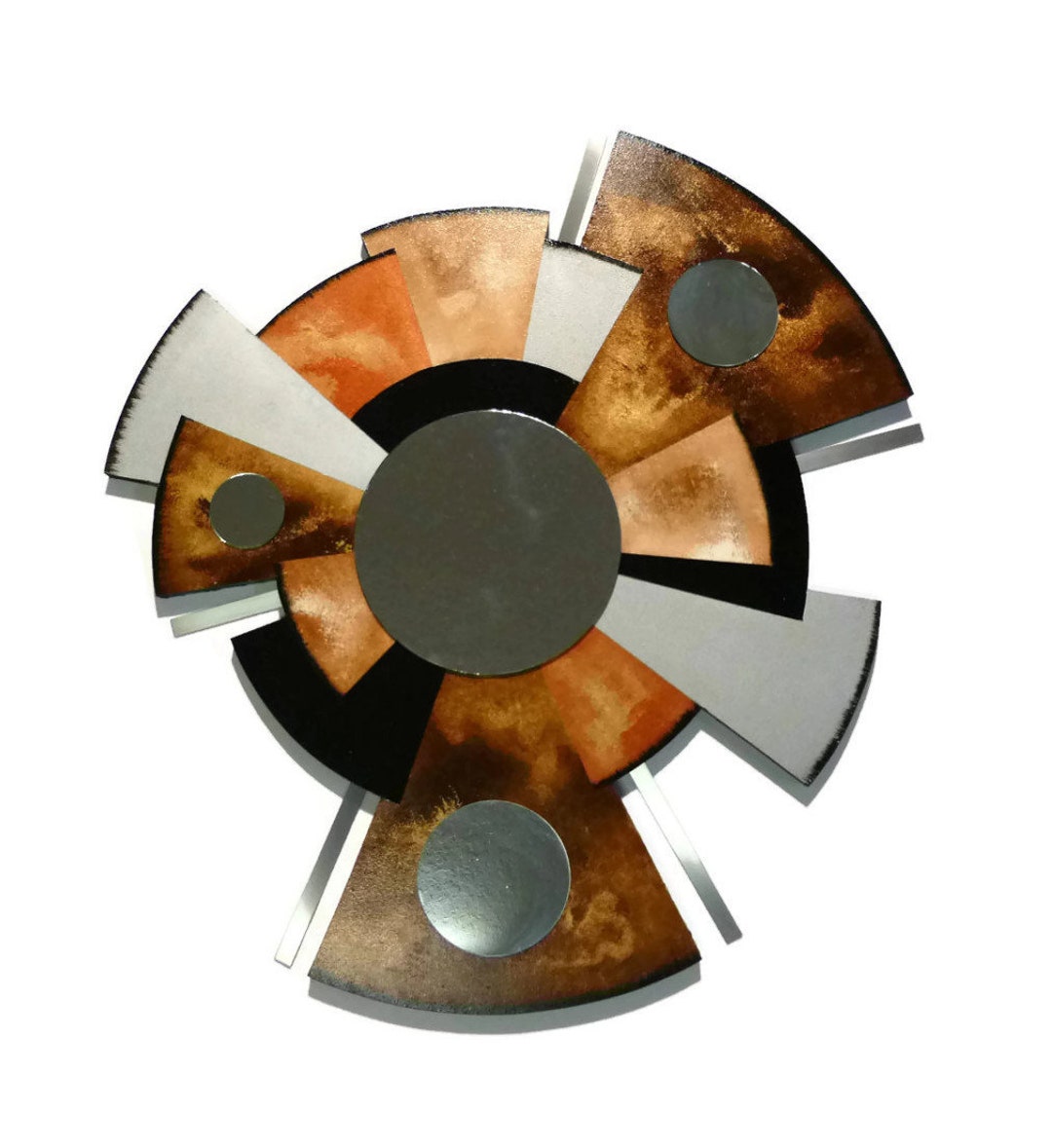 ZEN Mirror, Mirror Sculpture, Wood and Metal Wall Decor, Unique Mirror ...