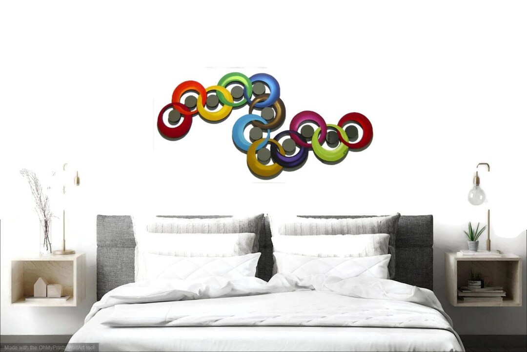 Radiant Spheres of Eternity Mirrored Wall Sculpture, Contemporary ...