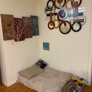 Infinity Contemporary Modern Circle Wall Art- Stylish Geometric Wood ...