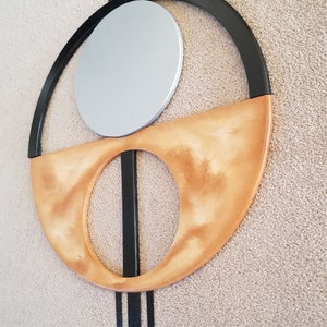 Mid Century Modern Circle Contemporary Wood and Metal Circle Wall Art ...