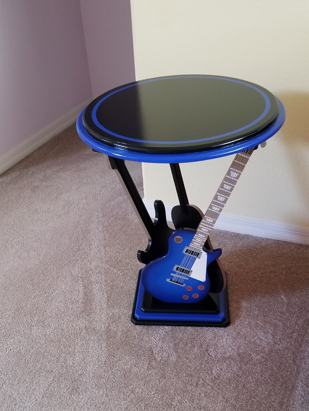 Unique Handmade 3 Guitar Table, Music Table, Guitar Sculpture End Table ...