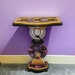 Purple Table, Purple Gold End Table, Majestic Eclectic Abstract Table ...