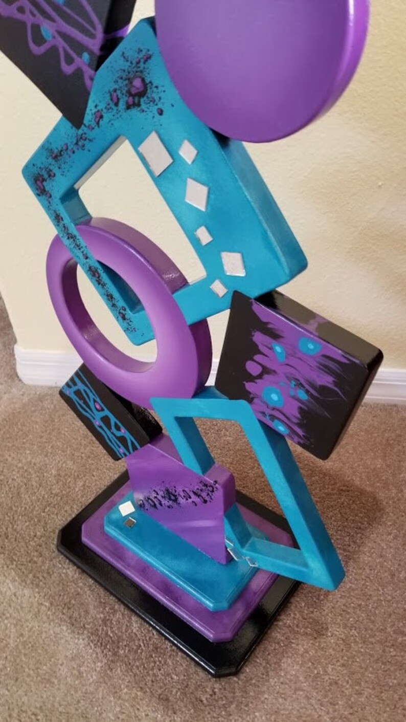 Unique Purple Table Sculpture Abstract Custom Table | Etsy