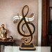 Fancy Clef Music Notes Tabletop Sculpture, Music Sculpture, Wood ...