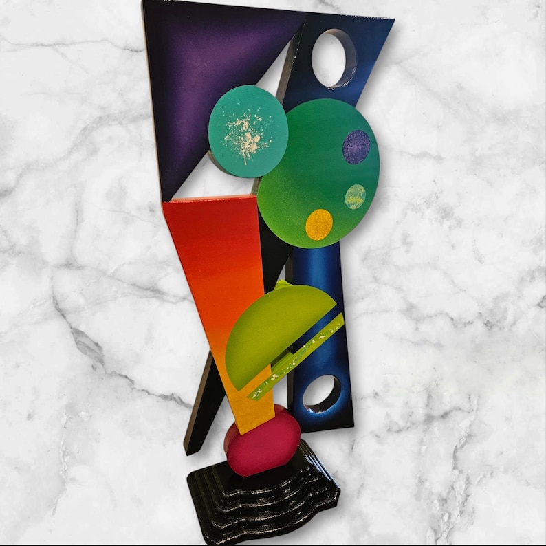 Unique Abstract Colorful Floor Sculpture -madhouse Floor Sculpture 40 ...