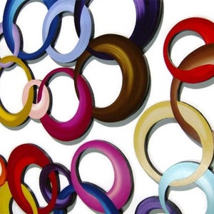 Circle Wall Sculpture, Contemporary Circles, Modern Circles Wall Art ...