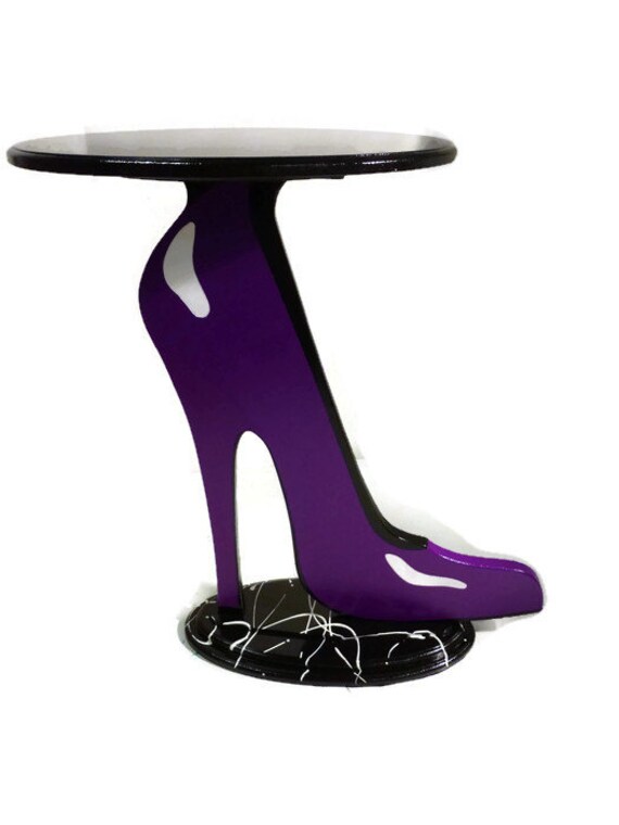 Unique PURPLE Shoe Table purple Table Sculpture Purple Shoe | Etsy