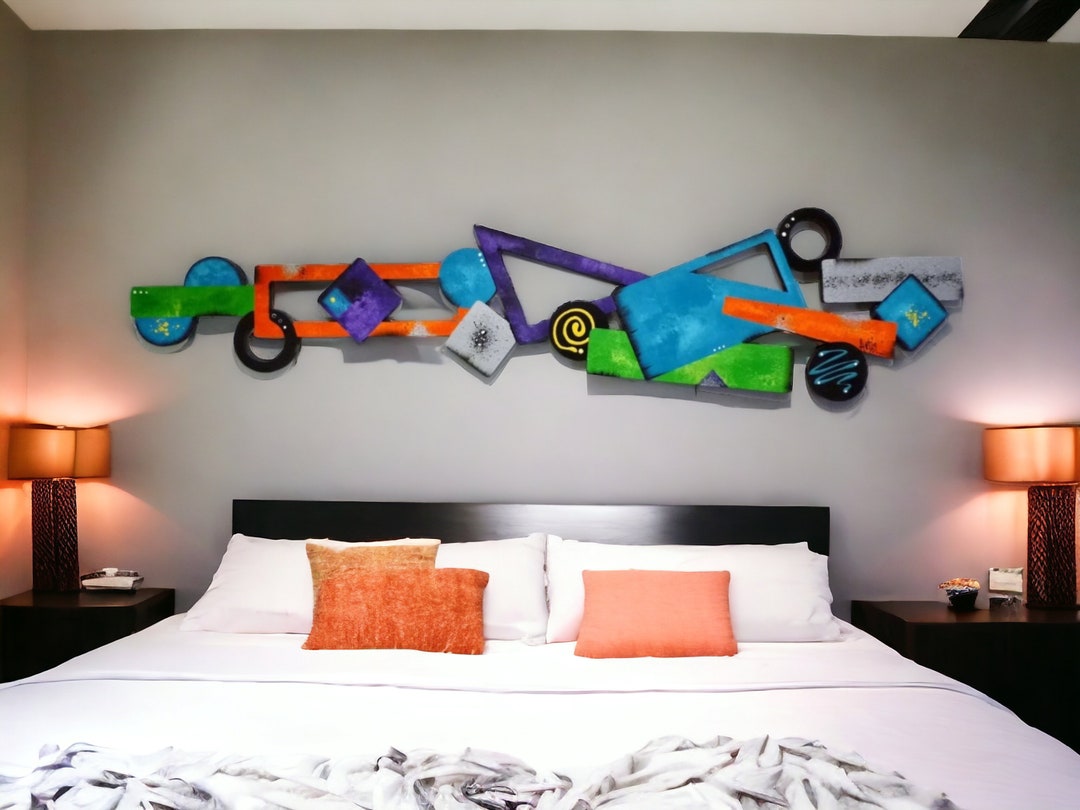 Funky Abstract Contemporary Modern Geometric Wood Wall Décor- Unique ...