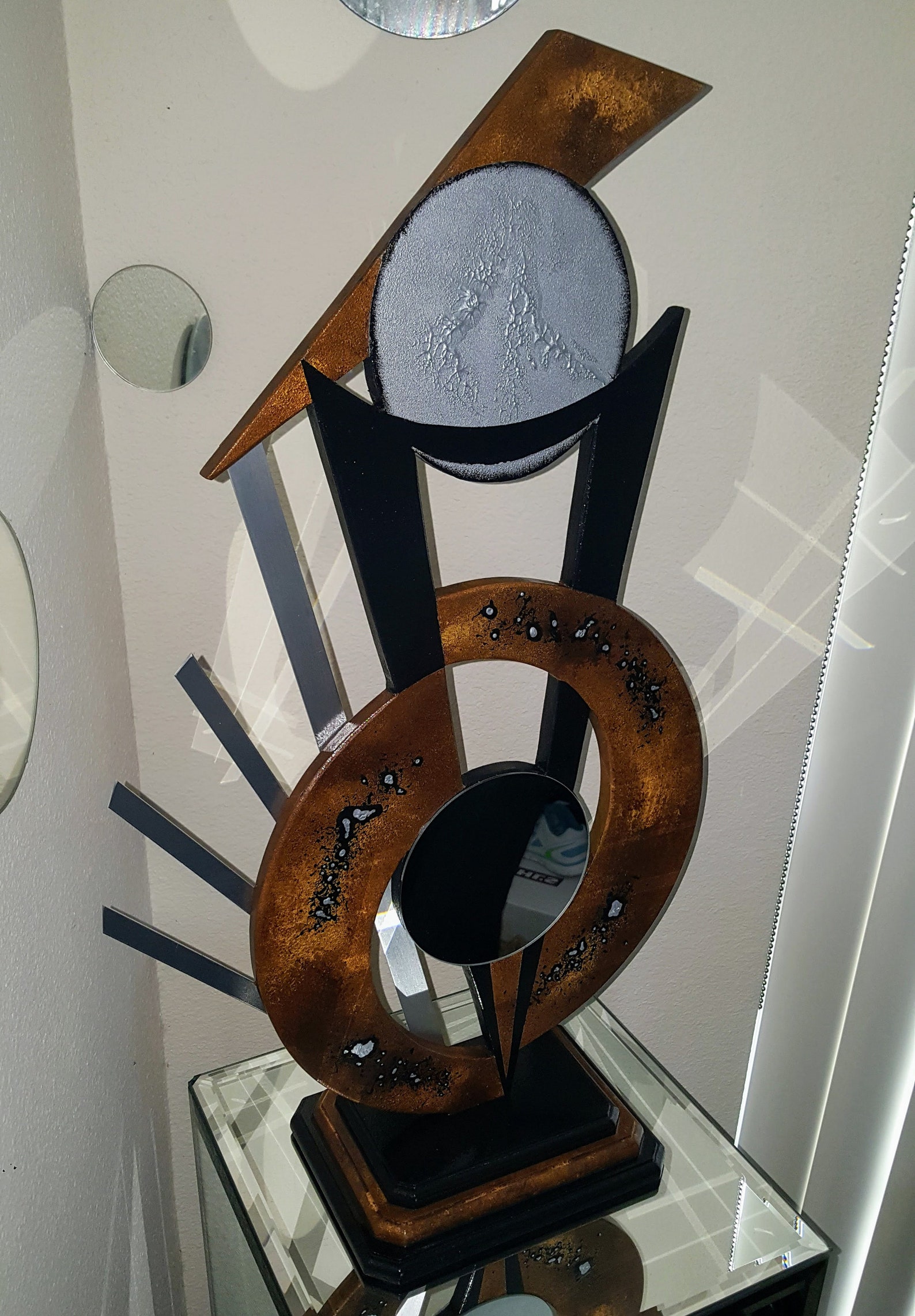 Brown and Gold Contemporary Modern Abstract Table Top - Etsy