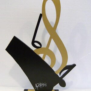 Music Table Sculpture Unique Music Notes Clef Sculpture - Etsy