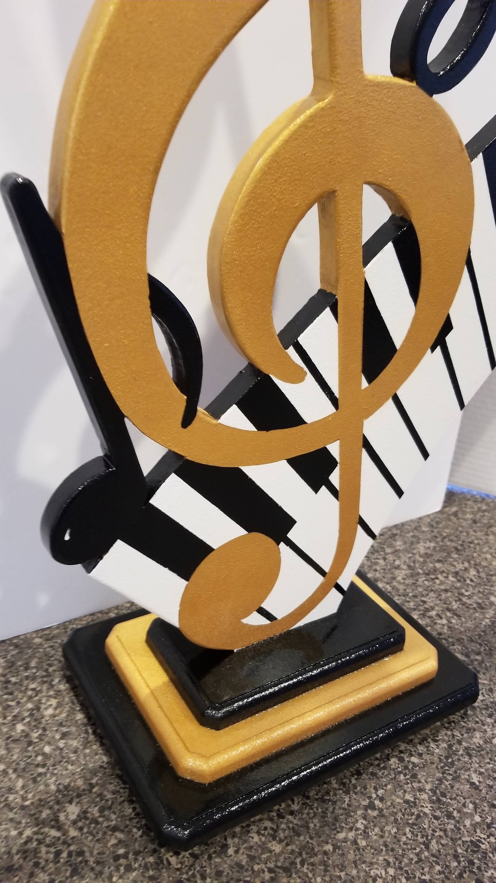 Music Table Sculpture Unique Music Notes Clef Sculpture - Etsy