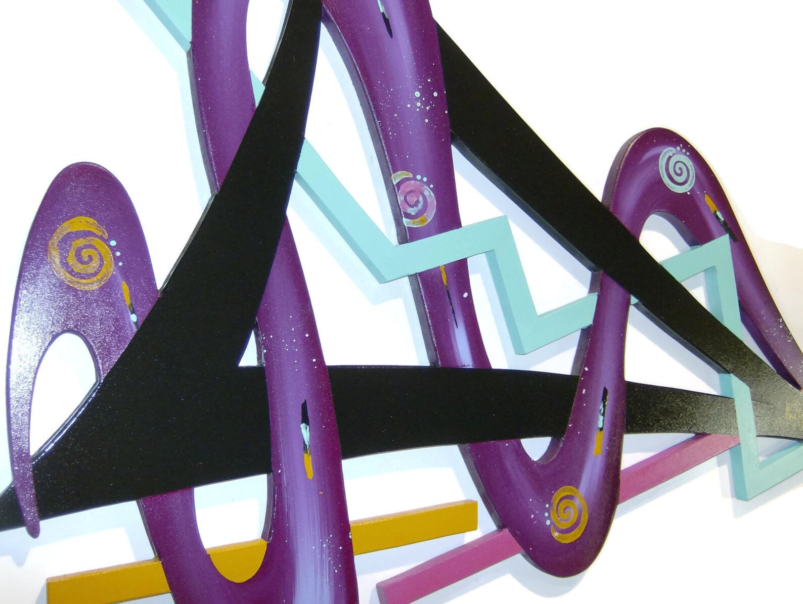 Funky Purple Wall Sculpture Purple Abstract Wall Hanging | Etsy