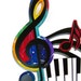 Colorful G Clef Music Keys & Notes Abstract Wall Sculpture, Music ...
