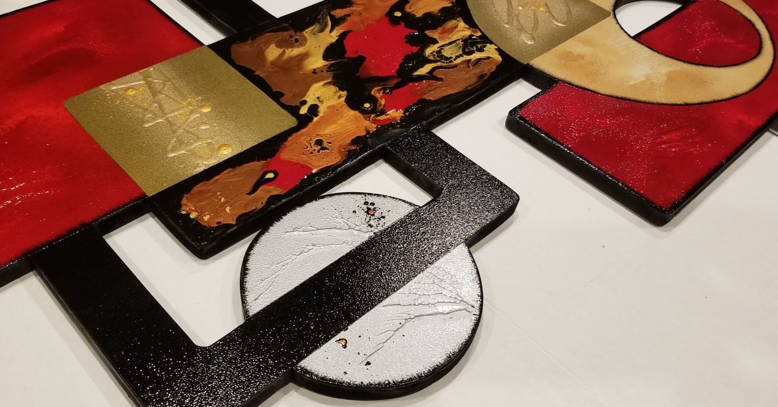 Textured Geometric Abstract Art, Contemporary Wall Sculpture, Modern ...