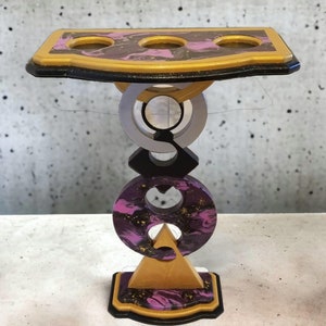 Purple Table, Purple Gold End Table, Majestic Eclectic Abstract Table ...