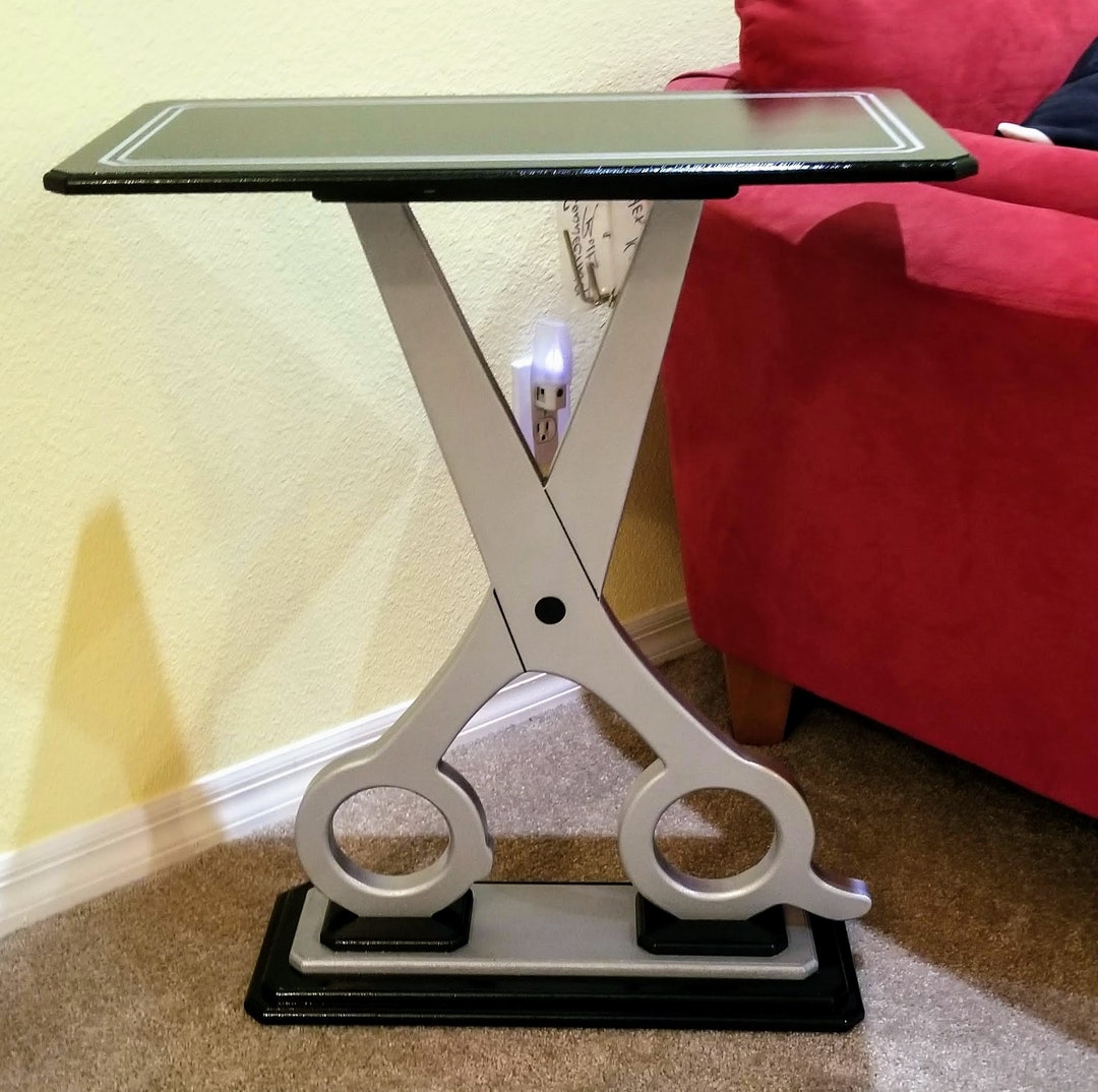Unique 3D Barber Scissor Table, Contemporary Hair Salon Decor, Accent ...