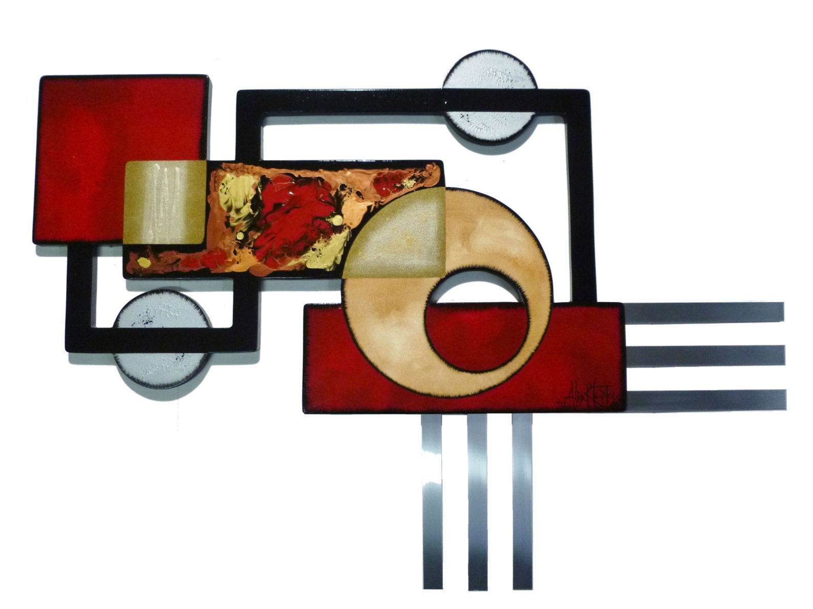 Textured Geometric Abstract Art, Contemporary Wall Sculpture, Modern ...