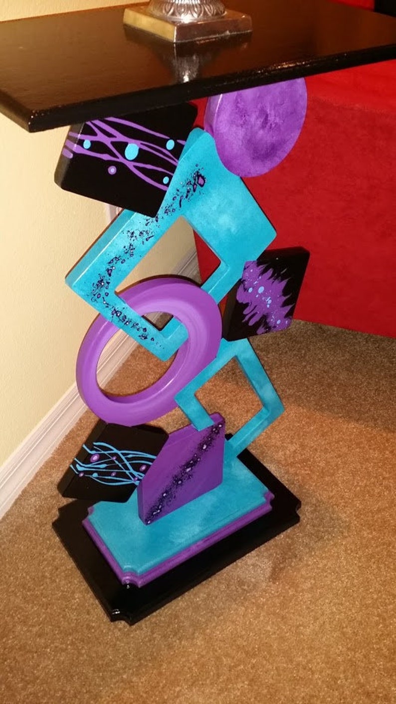Unique Purple Table Sculpture Abstract Custom Table | Etsy