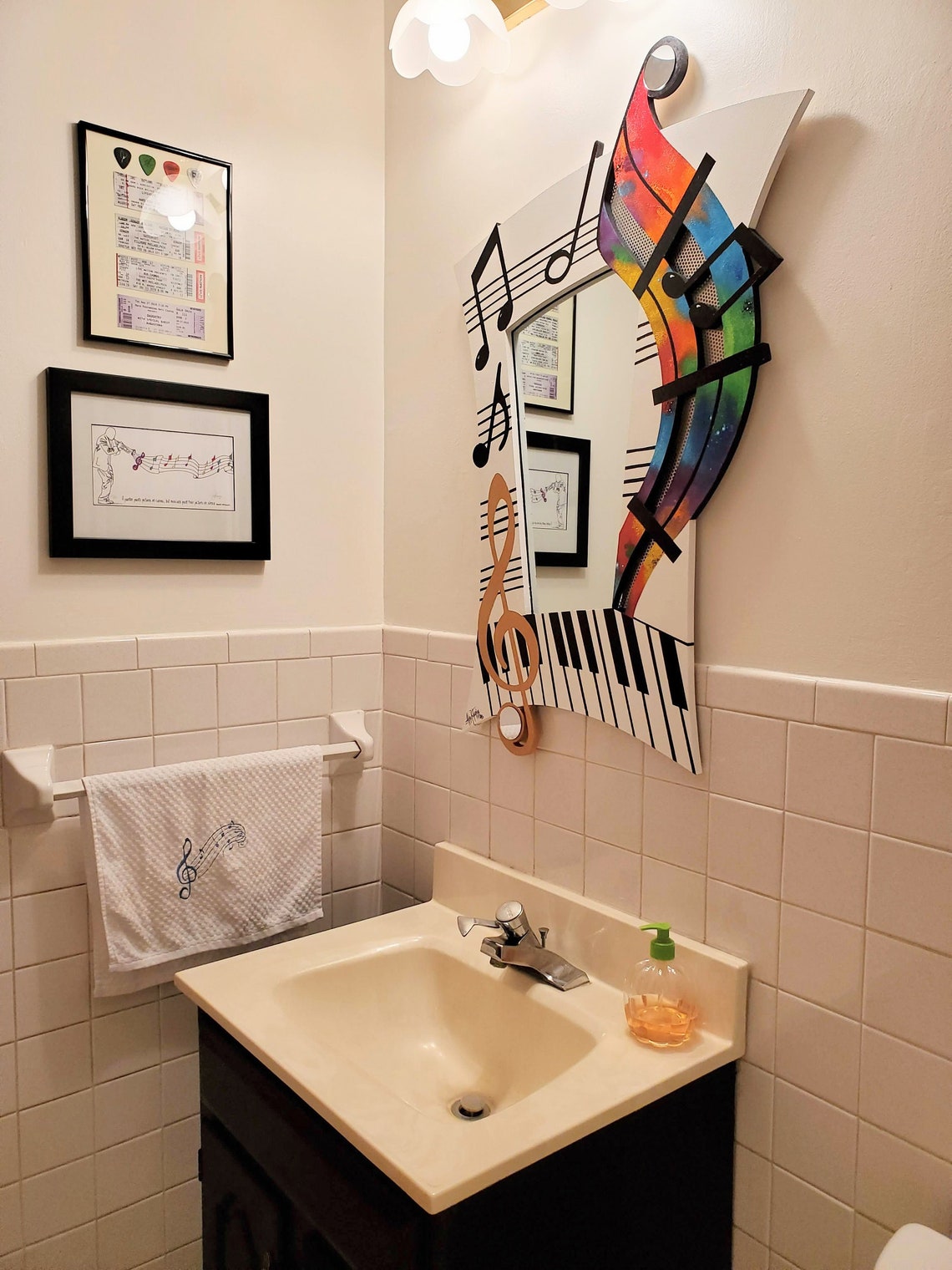 The Art of Music Mirror Wall Art Abstract Music Mirror Piano - Etsy