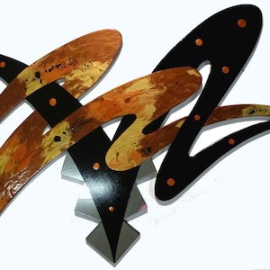 Abstract Wood Wall Sculpture, Contemporary Wall Decor, Modern Mirror ...