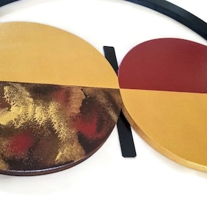 Mid Century Modern Circle Wall Art Circle Wall Sculpture | Etsy