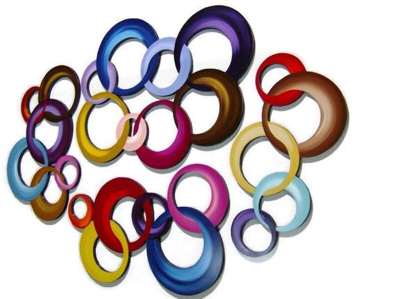 Circle Wall Sculpture Contemporary Circles Modern Circles - Etsy