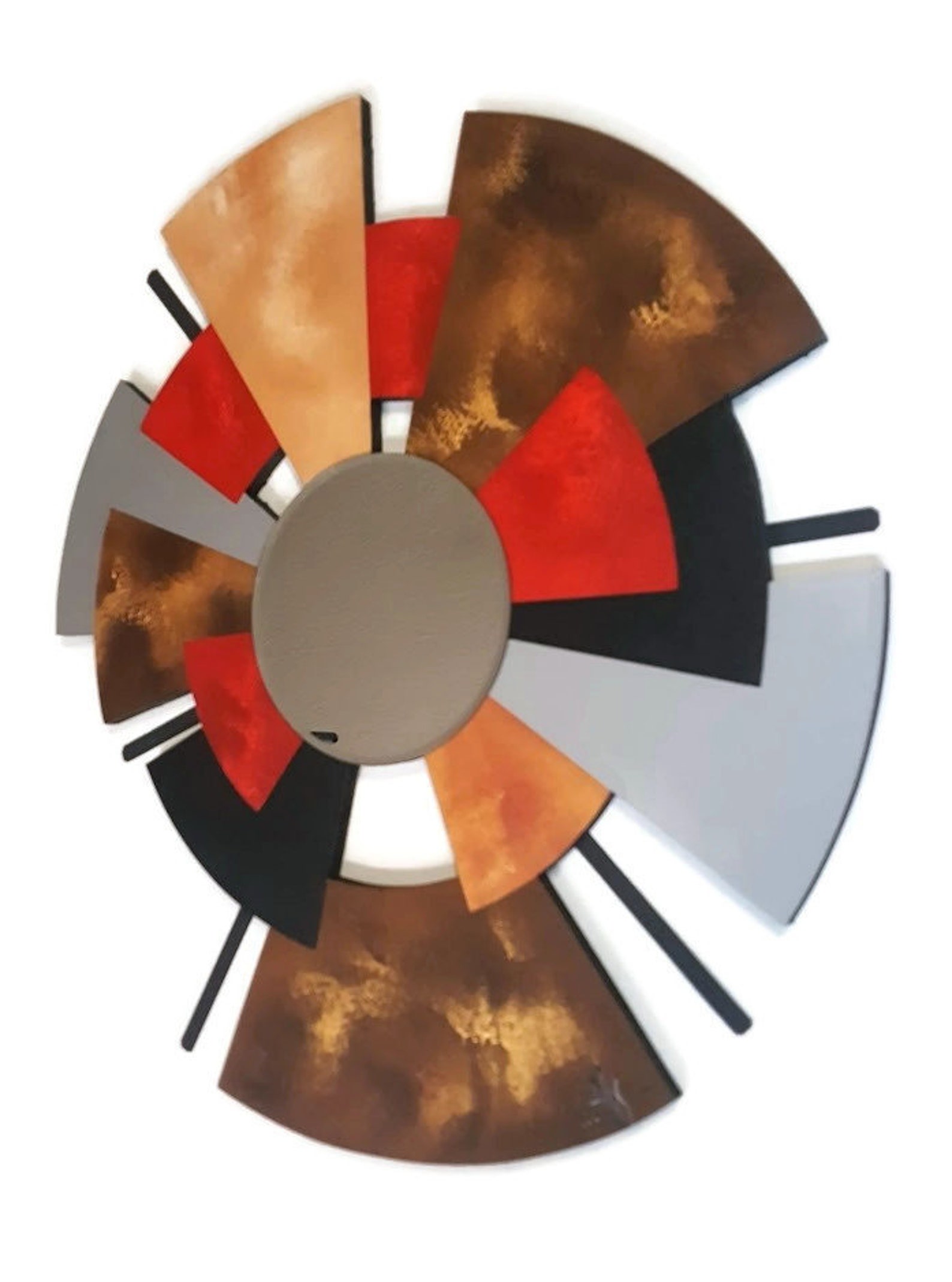 Abstract Mirror Geometric Mirror Red Zen Mirror 26x24 by - Etsy