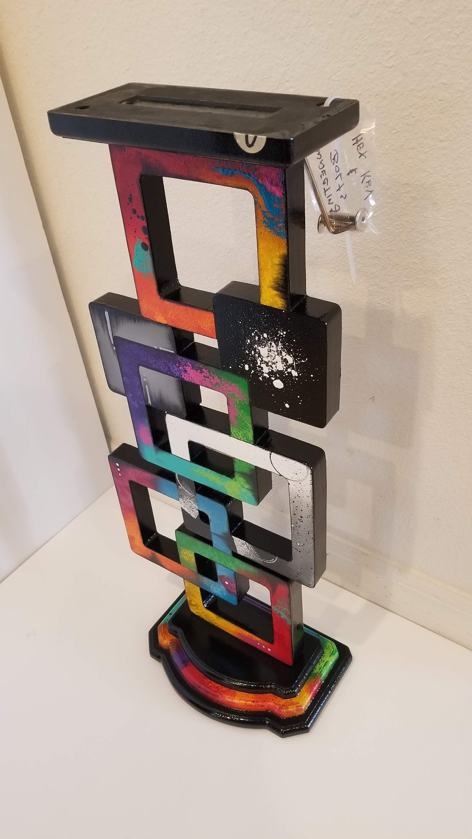 End Table, Scenic Views Color Block Abstract Table, Colorful Table ...