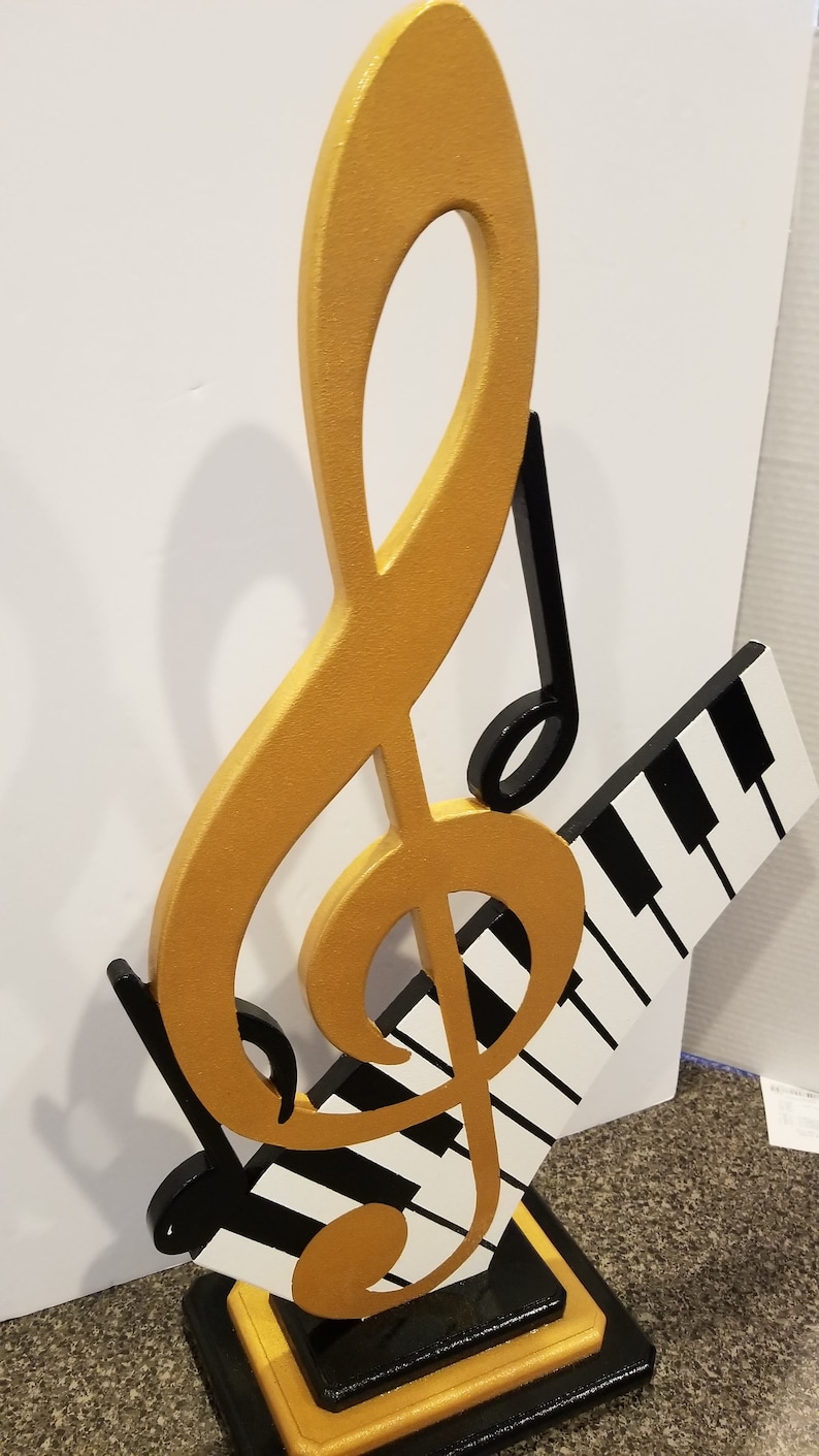 Music Table Sculpture Unique Music Notes Clef Sculpture - Etsy