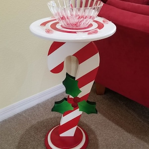 Christmas Candy Cane Table, Candy Cane End Table, Christmas Novelty ...
