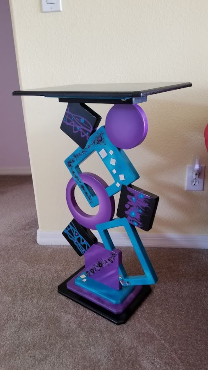 Unique Purple Table Sculpture Abstract Custom Table | Etsy
