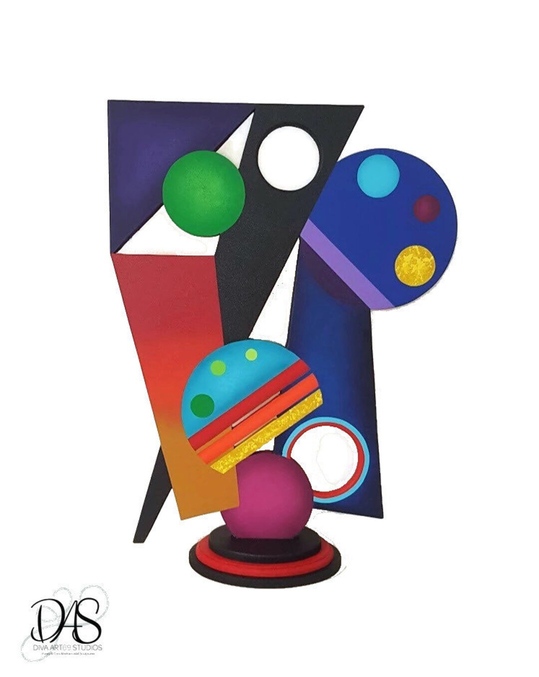 Abstract Tabletop Sculpture Unique Table Sculpture Colorful Sculpture ...