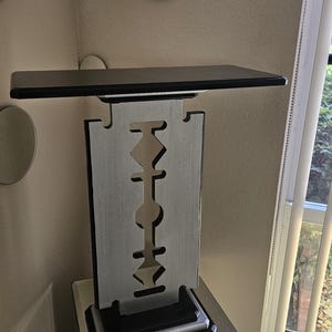 Barber Shop Razor Table - Barbers End Table, Novelty Razor Table, Razor ...