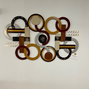 Infinity Contemporary Modern Circle Wall Art- Stylish Geometric Wood ...