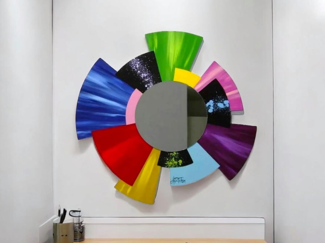 Colorful Abstract Mirror Wall Art, Contemporary Mirror, Mirror ...