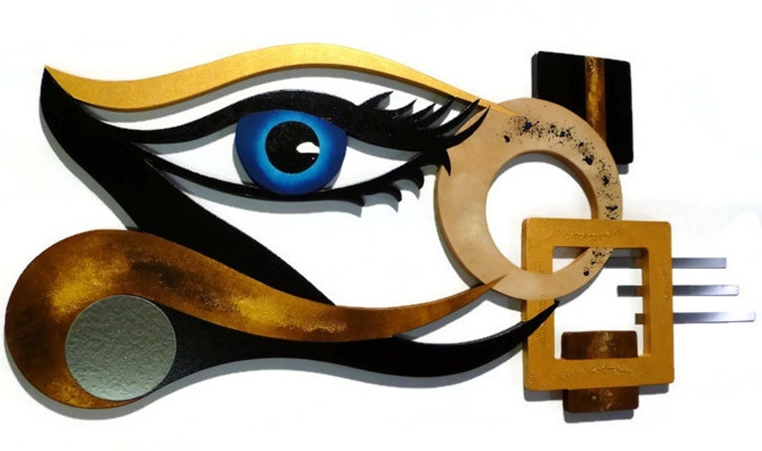 Unique Abstract EYE Wall Sculpture, Contemporary Modern Blue Iris Eye ...