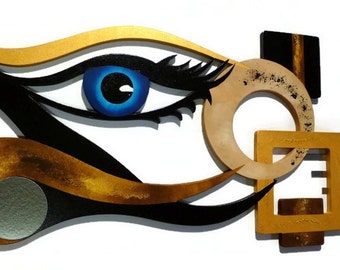 Abstract Eye Wall Sculpture Metal Art Unique Contemporary | Etsy