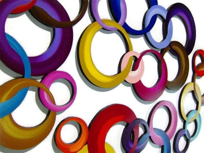 Circle Wall Sculpture Contemporary Circles Modern Circles - Etsy