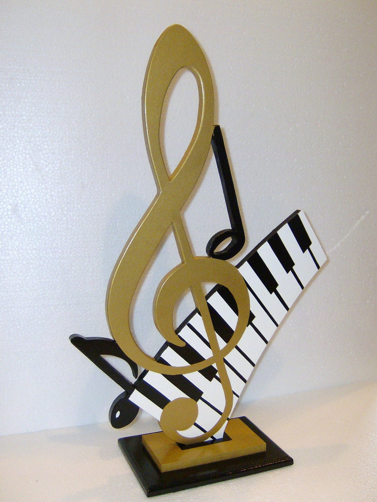 Music Table Sculpture Unique Music Notes Clef Sculpture - Etsy