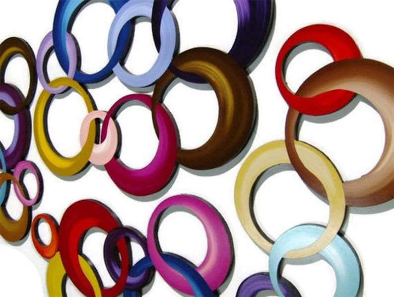 Circle Wall Sculpture Contemporary Circles Modern Circles - Etsy