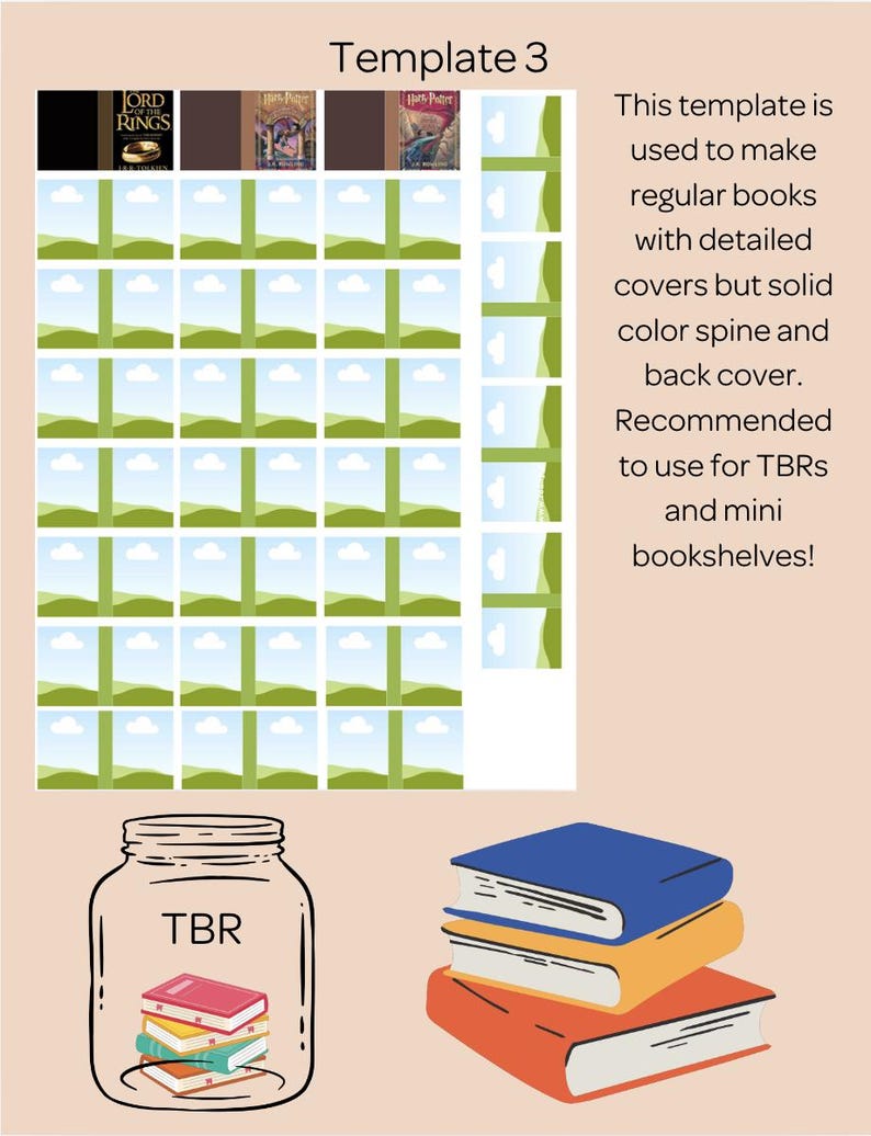 Mini Book Covers and Page Template! - Etsy