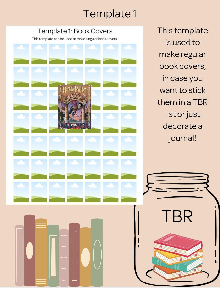 Mini Book Covers and Page Template! - Etsy