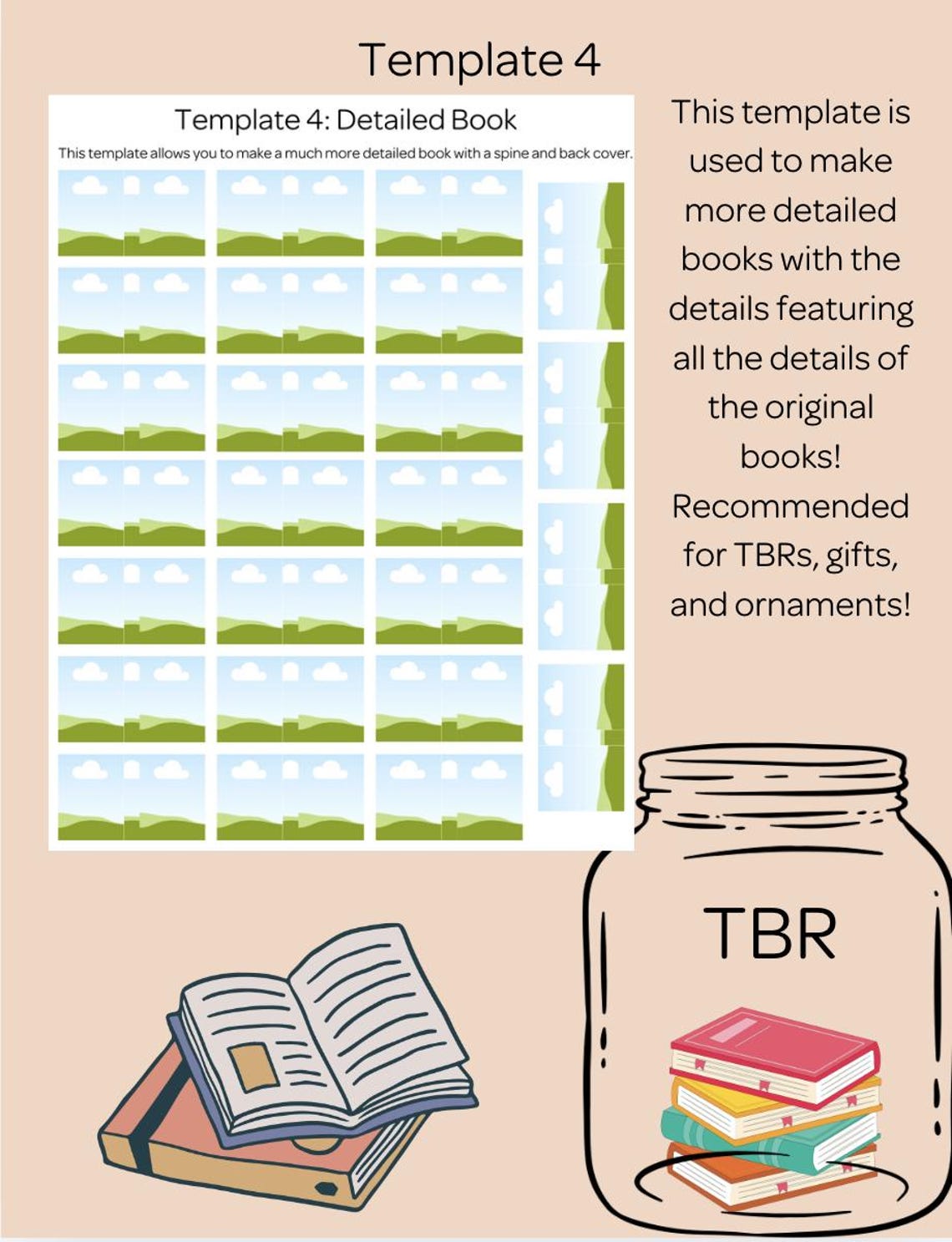 Mini Book Covers and Page Template! - Etsy